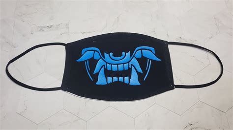 Japanese Oni Yokai Teeth Mouth Face Mask Etsy