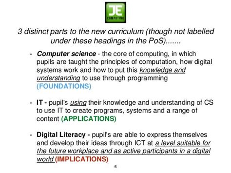 overview of the new computing curriculum 2014 ks1 ks4