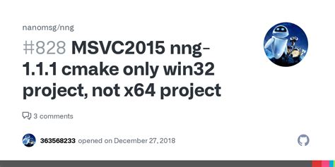 msvc2015 nng 1 1 1 cmake only win32 project not x64 project · issue