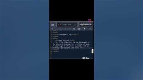 html horizontal tag html coding ytshorts foryou youtube