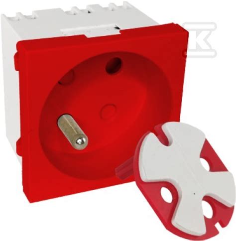 Modularne Gniazdo Elektryczne P Z X DATA Z Kluczem Czerwone ALANTEC PZ