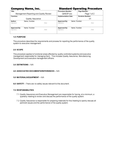 Management Reporting And Quality Review Gmpdocs
