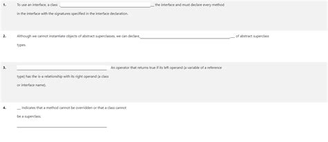 Solved 1 2 3 4 To Use An Interface A Class In The