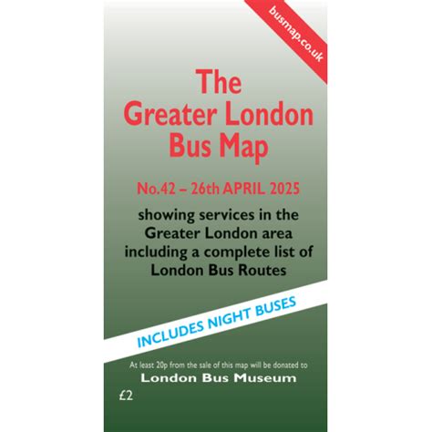 The Greater London Bus Map 42 Printed Version