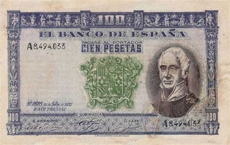 100 pesetas 18 Julio 1937 General Castaños Numismatics Paper
