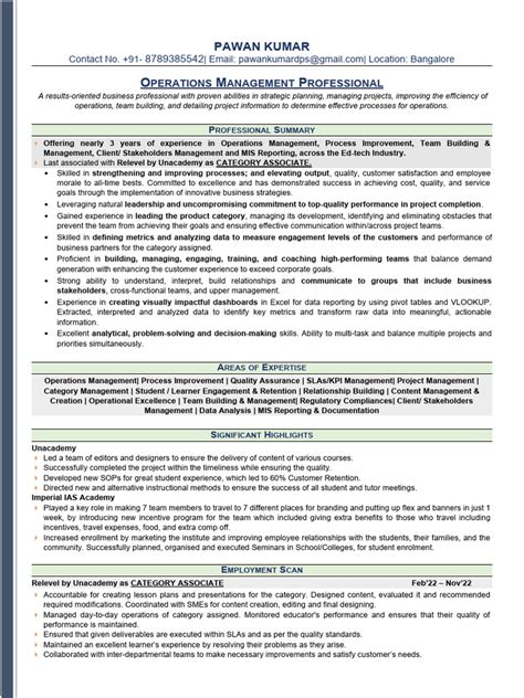 pawan kumar resume pdf
