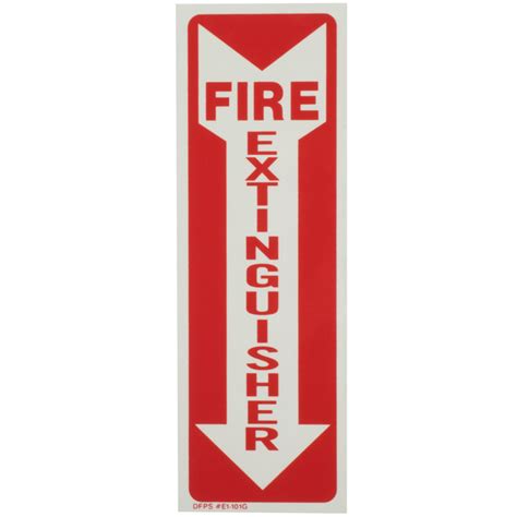 Buckeye Glow In The Dark Fire Extinguisher Adhesive Label Red And