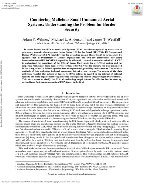 PDF Countering Malicious Small Unmanned Aerial Systems Understanding