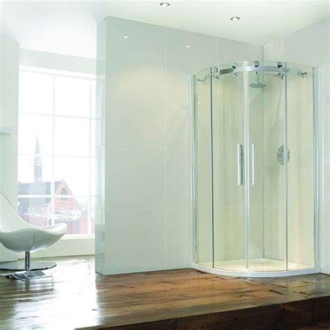 Frontline Aquaglass Frameless 2 Door Offset Quadrant 1200x900mm Clear