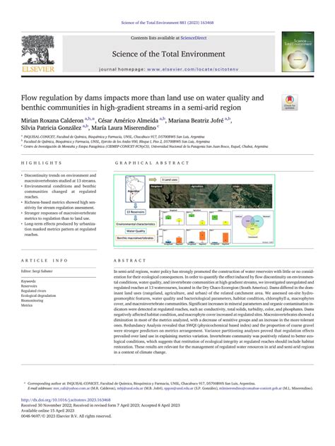 Pdf Flow Regulation By Dams Impacts More Than Land Use On Water