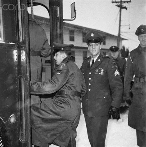 Elvis Boarding Bus Original Caption Army Discharge Presley Fort Dix