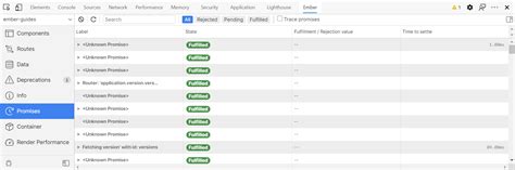 Debugging Promises Ember Inspector Ember Guides