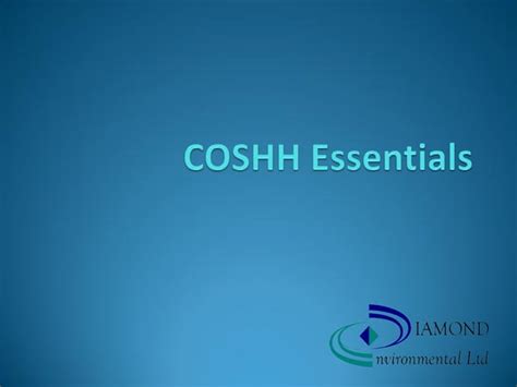 Coshh Essentials Pdf