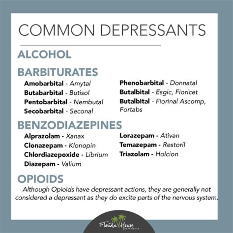 Types Of Depressants Drugs