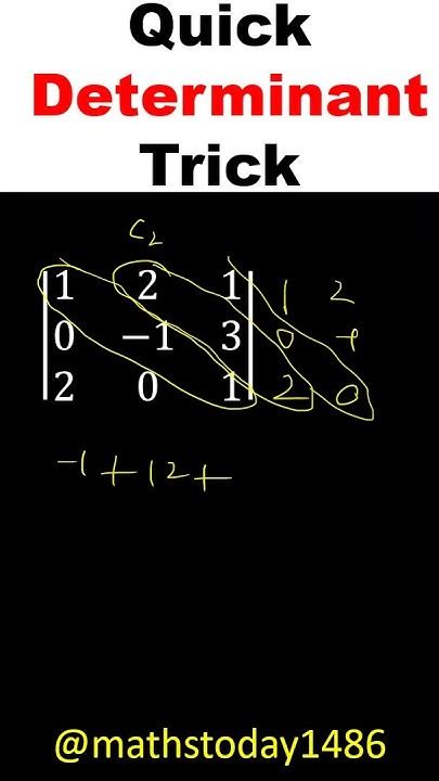 Quick Determinant Trick Determinant Short Trick Short Trick To Find