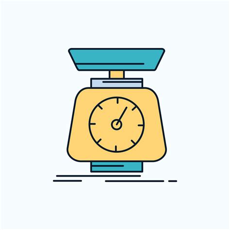 Implementation Mass Scale Scales Volume Flat Icon Green And Yellow Sign And Symbols For