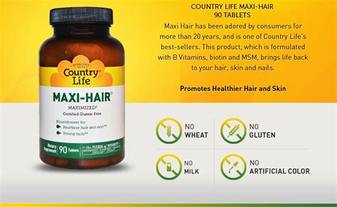 Country Life Maxi-Hair 90 Tablets - Premium Hair Growth Support Supplement