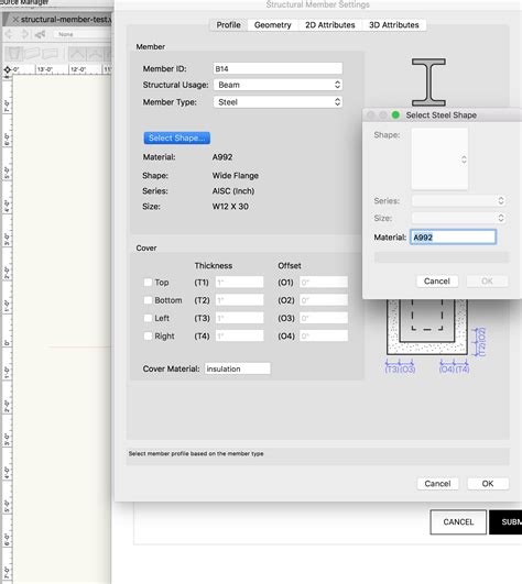 Structural Member And Framing Member Steel Beam Profile Not Selectable Troubleshooting