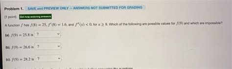 solved problem 1 save and preview only answers not