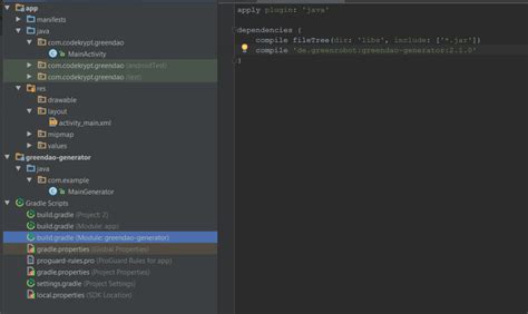 Greendao Android Studio Stack Overflow