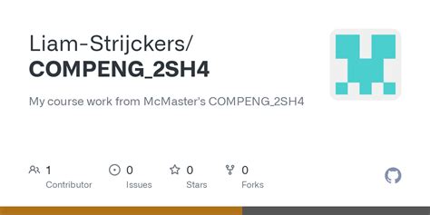 Github Liam Strijckerscompeng2sh4 My Course Work From Mcmasters