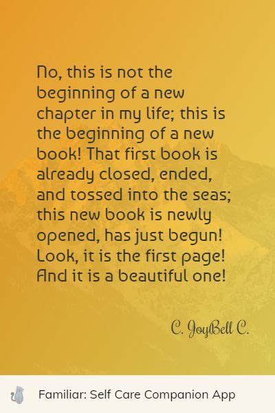 123 New Chapter Quotes To Inspire The Fresh Start Familiar
