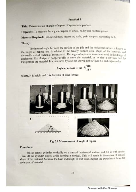 Angle Of Repose This Is Efficient Material Determination Of Angle