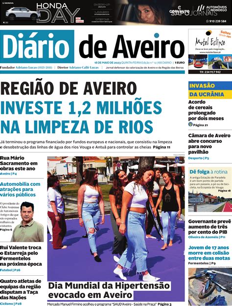 Di Rio De Aveiro Mai Jornais E Revistas Sapo Pt Ltima Hora E Not Cias De Hoje