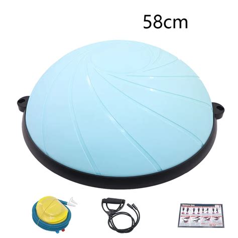 요가 균형 공 Airstep 58cm 웨이브 스피드 볼 필라테스 저항 밴드와 함께 Inflator 홈 체육관 휘트니스