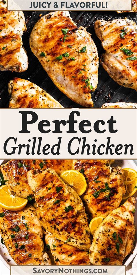 Perfect Grilled Chicken Breast Recipe Savory Nothings