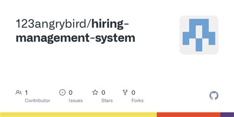 Github 123angrybird Hiring Management System