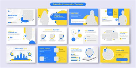 education presentation slides template design use for modern