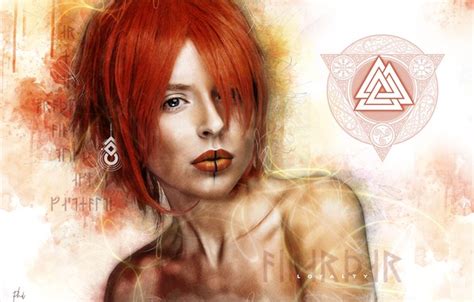 Wallpaper Girl Face Art Red For Mobile And Desktop Section