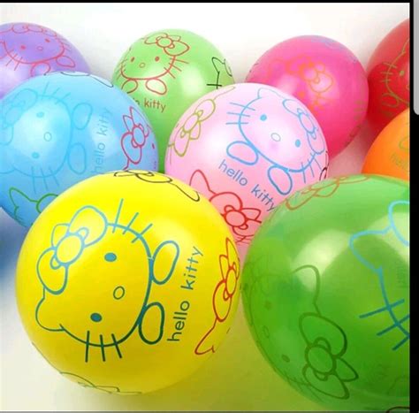 Hello Kitty Balloons 12 Latex Balloons Helium Ballons Etsy