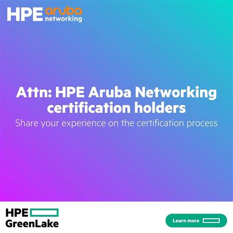 hpe aruba networking on linkedin hpe aruba networking certification