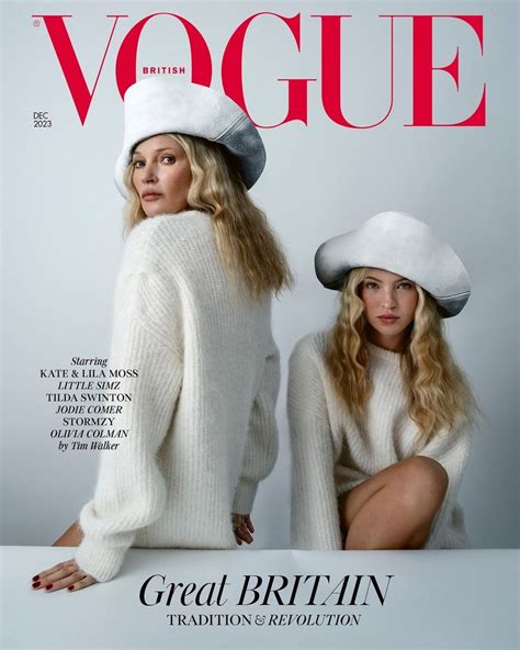 Kate Moss Posa Com A Filha Lila Para A Capa Da Vogue Britânica