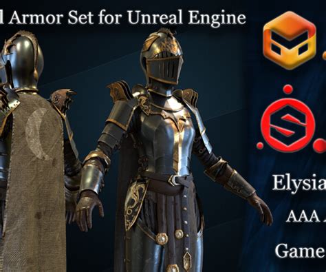 Artstation Medieval Armor Set Unreal Engine Rigged Game Assets