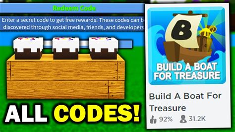 Free Cakes April Codes Build A Boat For Treasure Roblox Youtube