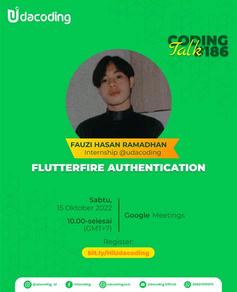 CodingTalk 186 Flutterfire Authentication UDACODING