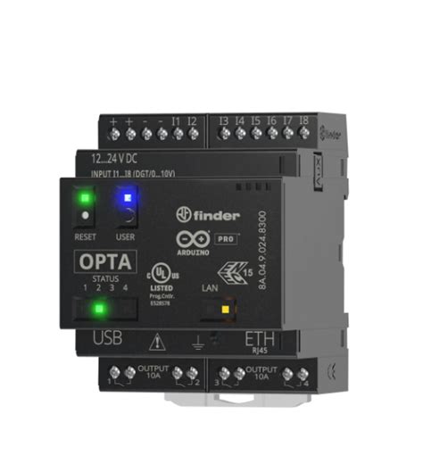 Programowalny Przekaźnik Logiczny Finder Opta Lite 12 24v Dc Rj45 Lub Modbus Tcp Ip 8a 04 9