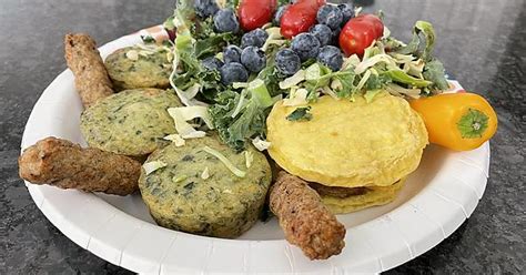 Spinach Egg Bites Sausage Egg Sandwich Vinaigrette Salad With