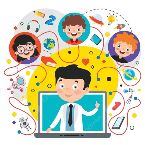 Concepto De Aprendizaje En Línea Con Dispositivo De Niño De Examen De