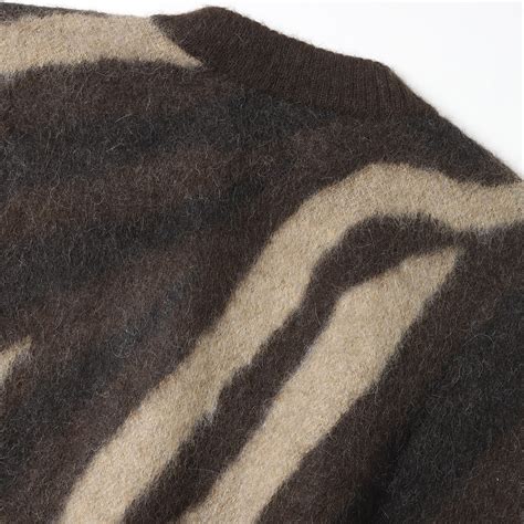 Markaware マーカウェア Bias Zebbra Pattern Jumper Natural Color Alpaca Area