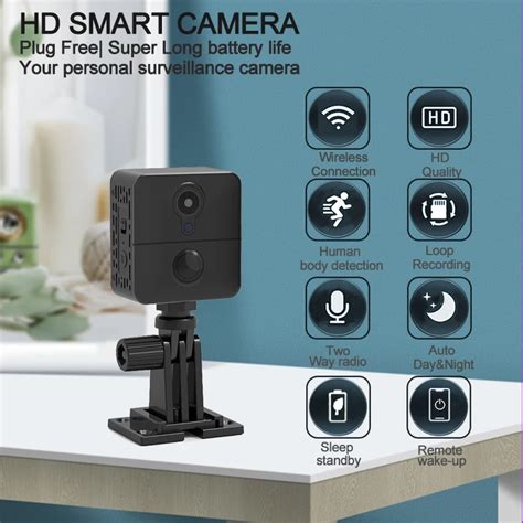 Mini Cameras Smart Home Security Camera Indoor Wireless Wifi Remote With Human Detectionsleep
