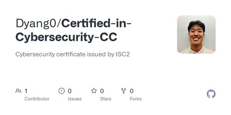 GitHub Dyang Certified In Cybersecurity CC Cybersecurity Certificate Issued By ISC