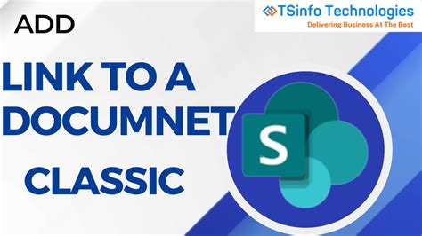 How To Add Link To A Document In Sharepoint Document Library Create A Link In Classic