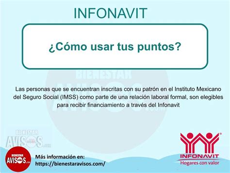 Infonavit Cómo usar tus puntos