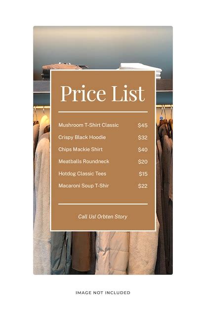 가격표 제품 프로모션 템플릿 소셜 미디어 Instagram 스토리 편집 가능한 Psd 프리미엄 Psd 파일