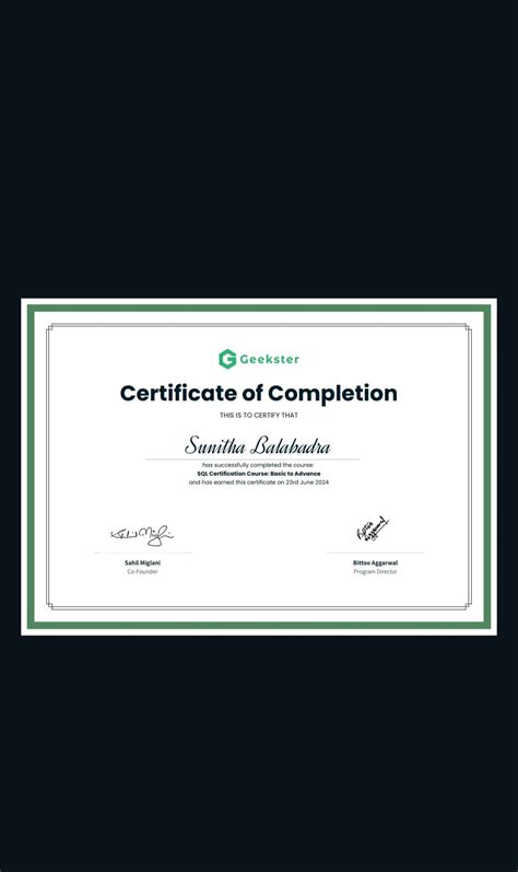 Sunitha Balabadra On Linkedin Hello Connections I Have Completed Sql