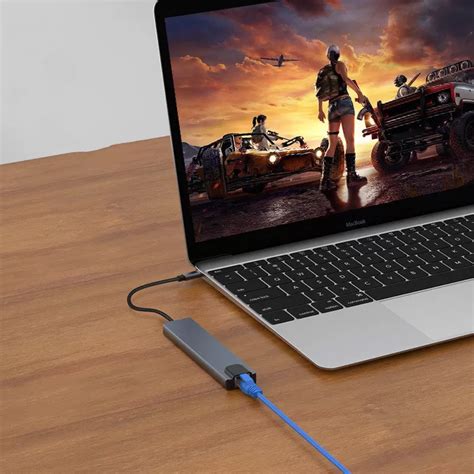 8 Port Usb C Hub Med Usb Ubc Pd Hdmi Rj45 Hukommelseskort
